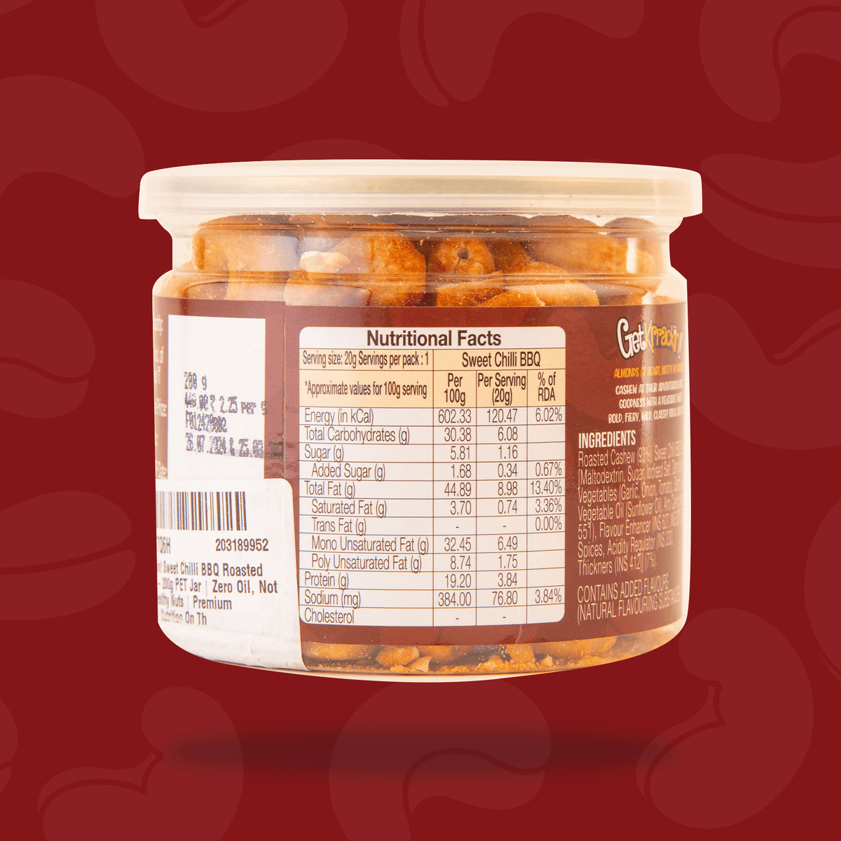 Sweet Chilli BBQ Roasted Cashew Nuts | GetKrrackin